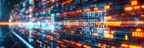 Premium Photo Digital Binary Code Technology Abstract Cyber Network