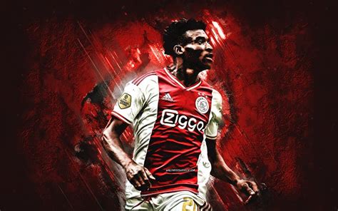 다운로드 모하메드 쿠 디스 Ajax 가나 축구 선수 미드 필더 레드 스톤 배경 축구 네덜란드 Afc Ajax 바탕 화면 무료 데스크톱 용 무료 데스크톱 용 그림
