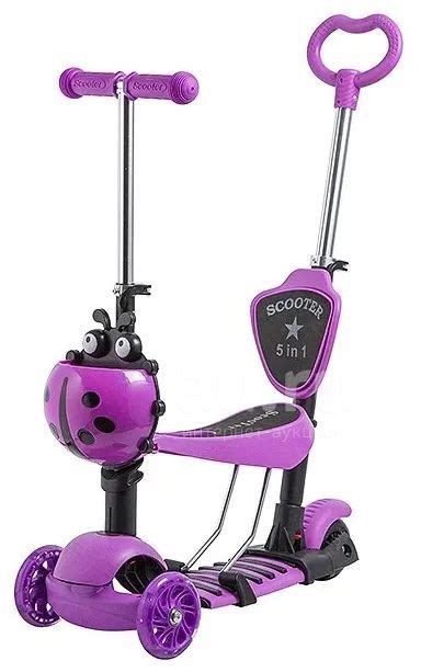 Самокат Novatrack Disco-kids Saddle PRO для детей, трансформ,свет.колес ...