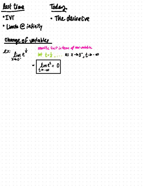 2 1 2 7 Limit Definition Of A Derivative Lasttime 5 Day · The Derivative · Limits And Infinity