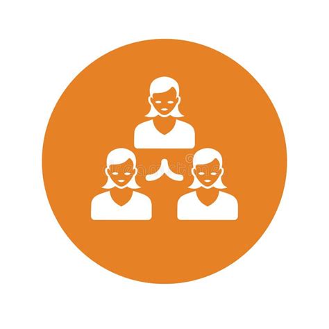 Hierarchy Organization Structure Blue Icon Stock Vector Illustration Of Leadership Diagram