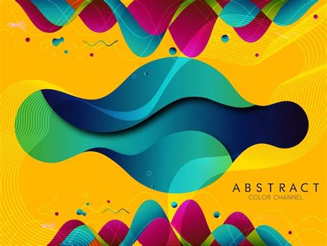 Premium Vector Abstract Background With Dynamic Linear Waves Vector Illustration In Flat