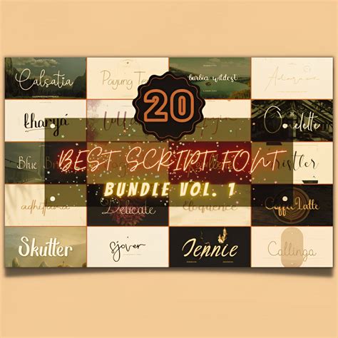 best script font bundle vol 1 script fonts pack serif fonts set