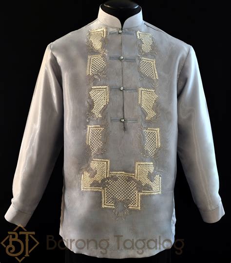 Gray Organza Barong Tagalog 3570 Barong Tagalog