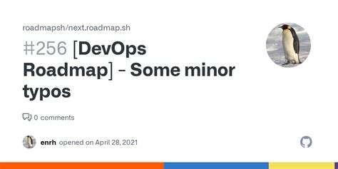 Devops Roadmap Some Minor Typos · Issue 256 · Roadmapshnextroadmapsh · Github