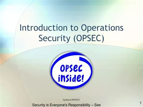 Ppt Introduction To Operations Security Opsec Powerpoint