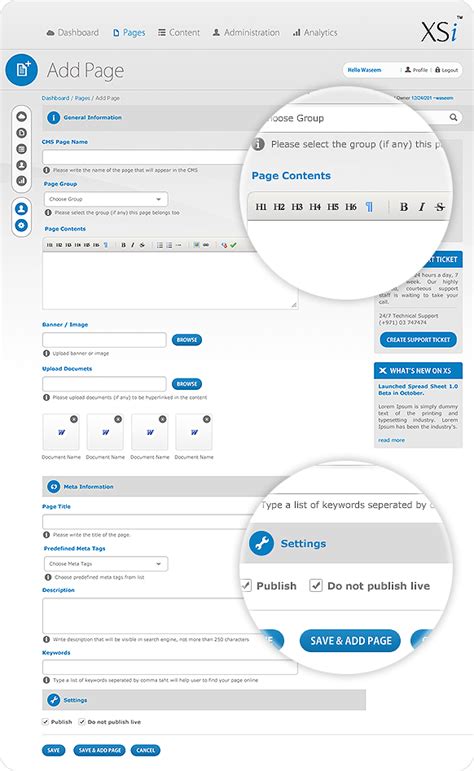 Cms User Interface Design By Waseem Arshad