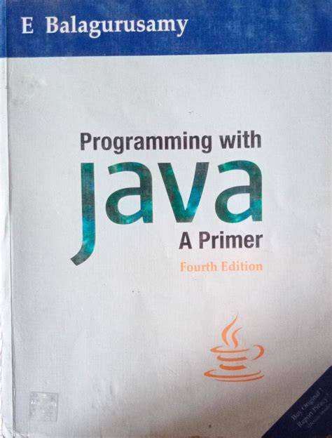 Buy Programming With Java A Primer By E Balagurusamy Second