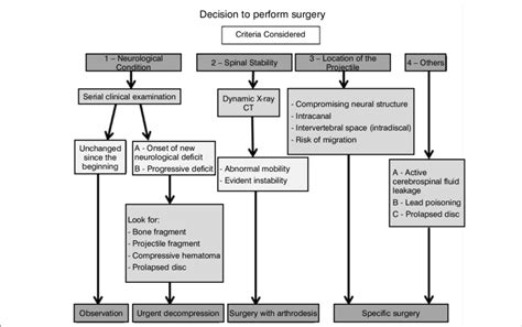 Algorithm For Deciding Whether To Perform Surgery For Spinal Gsw Download Scientific Diagram