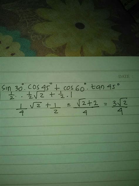 Nilai Dari Sin Cos Cos Sin Adalah