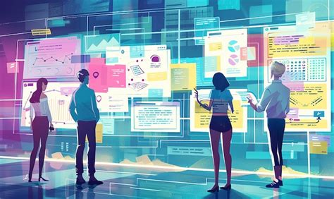 Visually Appealing Display Charts And Graphs Premium Ai Generated Image