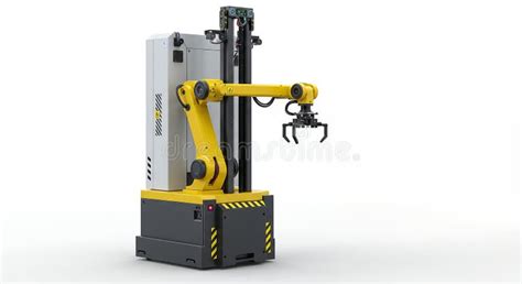 autonomous mobile robot with robotic arm automated material handling