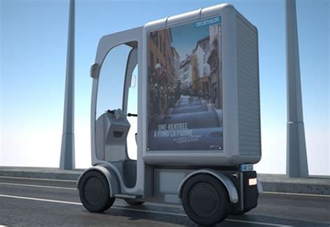 Mobilus goods carrier for clean and fluid circulation on cramped roads ...