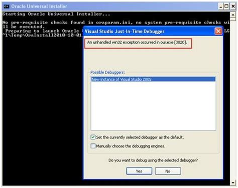 Chinthaka Samarasinghe S Blog Error On Execution Of Oracle Setup Fail To Run The Oracle