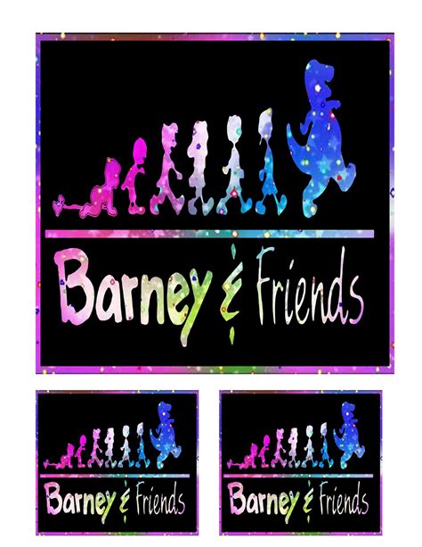 Stickers Barney Star Decals 7 And Pair Of 3 Etsy