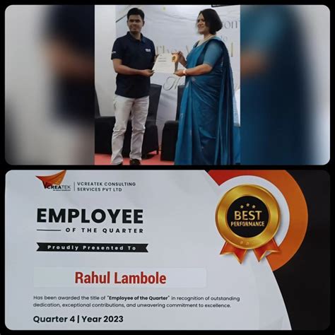 rahul lambole on linkedin employeeofthequarter 12 comments
