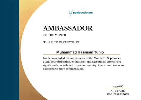 Muhammad Hassnain Tunio On Linkedin Im Incredibly Honored To Be Named Ambassador Of The Month