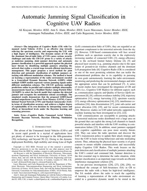 pdf automatic jamming signal classification in cognitive uav radios