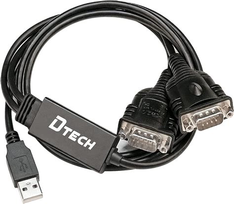 Dtech Dual Serial To Usb Rs232 Adapter Cable With Ftdi Chip Ft232 Rs