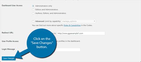 how to block dashboard access in wordpress greengeeks