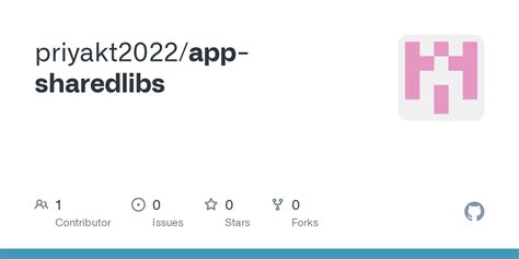 GitHub Priyakt App Sharedlibs