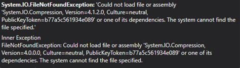 C Cant Find Systemiocompression Assembly Stack Overflow