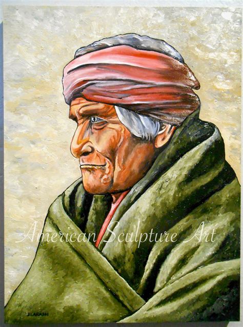 Geronimo Apache Brave Native American Oil Painting American Indian
