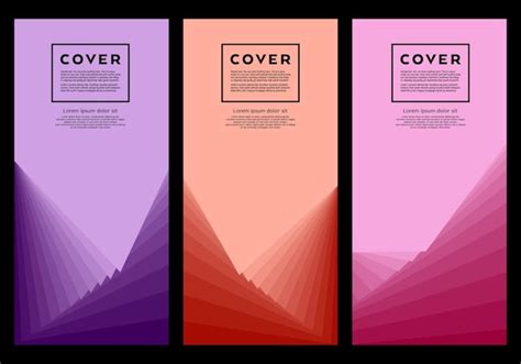 최소한의 줄무늬가 있는 다채로운 현대적인 표지 디자인 프리미엄 벡터