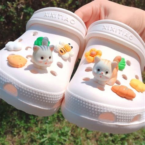 딸랑이쥬 🐱입체 고양이🐾 지비츠 세트 10pcs 크록스 꾸미기 위시버킷