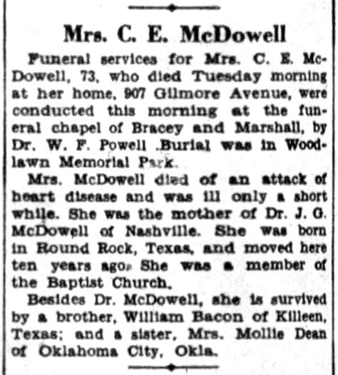 Chloe E Bacon Mcdowell 1861 1934 Find A Grave Memorial