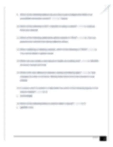 Gcss Army Navigation Test User Profiles And Data Manipulation Exams Nursing Docsity