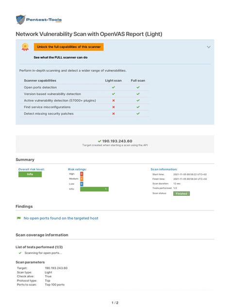 pentesttools openvas report pdf