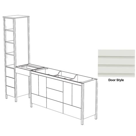 Dm Bath Oliver Combo 108 Light Grey Finish Freestanding Double Bathro Us Bath Store