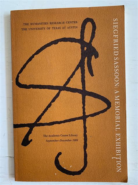 Siegfried Sassoon A Memorial Exhibition 1969 Etsy