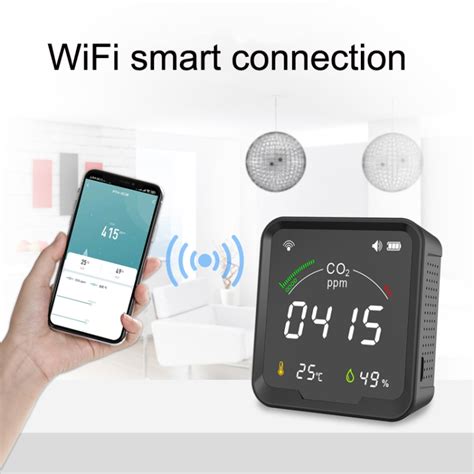 Pth 9cw Wifi 지능형 적외선 Co2 감지기 공기 품질 감지기 홈 온도 및 습도 측정기