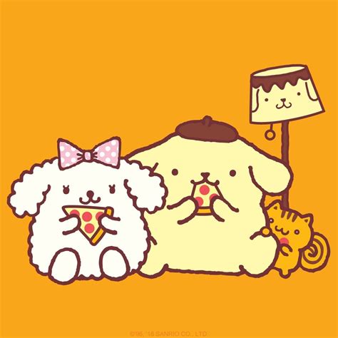 Looks Like Pompompurin And His Pal Macaroon Are Sharing A Yummy Slice