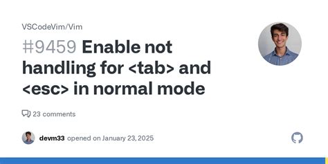 Enable Not Handling For And In Normal Mode · Issue 9459 · Vscodevim