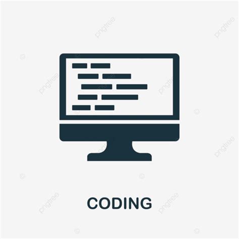 Coding Icon Code Vector Illustration Button Black Technology PNG And Vector With Transparent