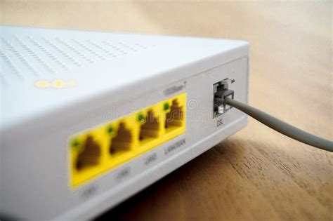 Adsl Modem Connection And Interruptions Illustration Close Up View