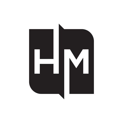Square Hm Logo Design Vector Isolated On White Background 27430336
