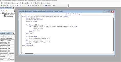 Function In Excel Contains Unrecognized Text From A Code I Made In