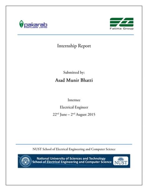 Internship Report Pdf
