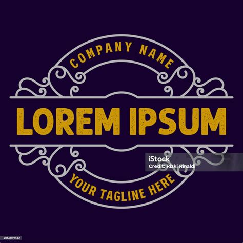 포도 수확 Retro 원 장식 테두리 프레임 로얄 배지 상징 우표 상표 디자인 벡터 0명에 대한 스톡 벡터 아트 및 기타 이미지 Istock