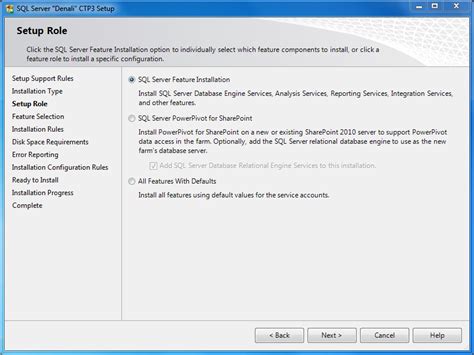 how to install sql server 2012 denali ctp3