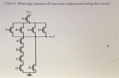 Solved Clo 5 What Logie Function V Has Been Implemented