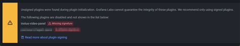 missing signature · issue 9 · innius grafana video panel · github