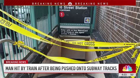 Graphic Video Man Hit By Train After Being Pushed Onto Subway Tracks