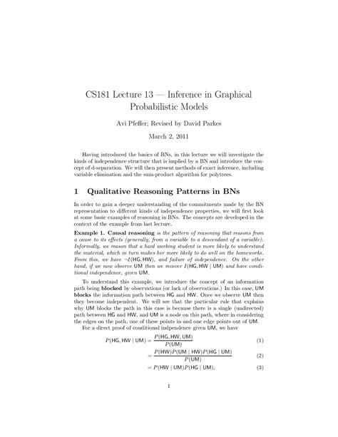 Inference Of Graphical Interface Model Lecture Notes Computer Science Docsity