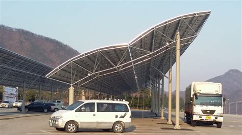 화서휴게소 300kw 태양광발전 구조물 지지대 주 월드쏠라에너지