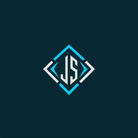 Js Initial Monogram Logo With Square Style Design 34230002 Vector Art At Vecteezy